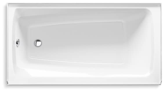 Kohler K-26071-LA-0 Kohler K-26071-LA Irvine 60" x 32" Alcove Bath with Left Hand Drain