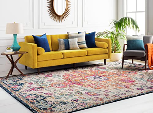 Artistic Weavers Odelia Vintage Bohemian Area Rug,2' x 3',Orange/Navy