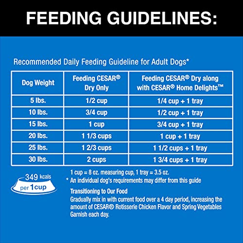 CESAR Small Breed Dry Dog Food Rotisserie Chicken Flavor with Spring Vegetables Garnish, 2.7 lb. Bag