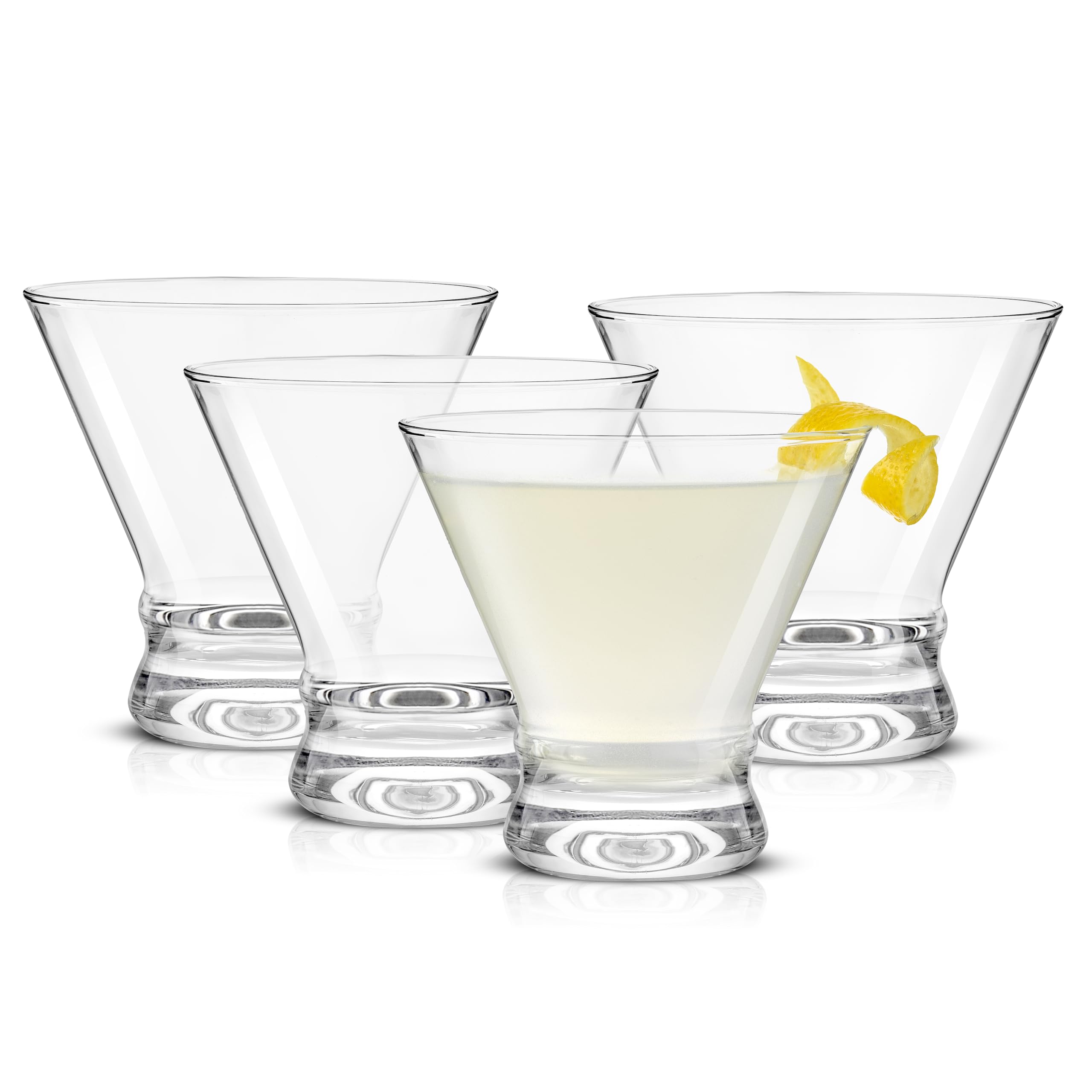 JoyJolt 4-Piece Afina Cocktail Glasses Set, Martini Glasses- 8-Ounces