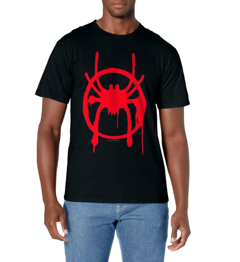 Marvel Spider-Man Spiderverse Miles Symbol Tag T-Shirt