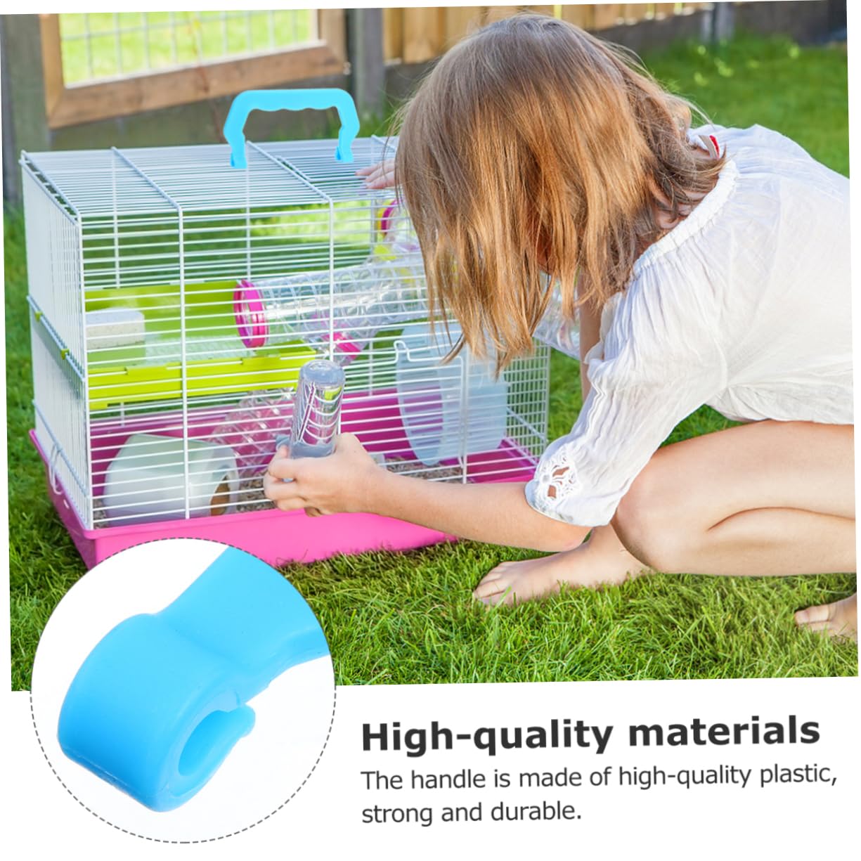 FUOYLOO 10pcs Cage Handle Bunny Cage Outdoor Cat Cage Carrier Pet Carrier Handle Outdoor Bird Cage Large Rabbit Cage Cat Enclosures for Dog Guinea Pig Plastic Travel Component