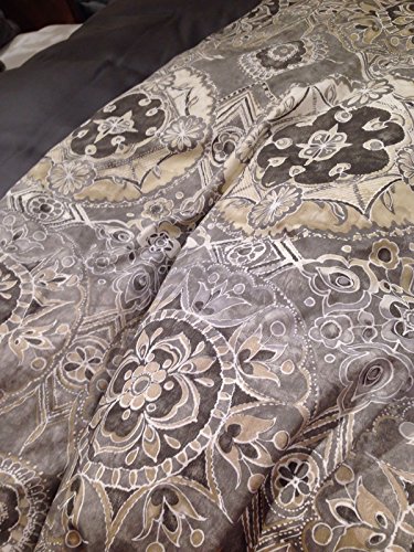 Pottery Barn Jacquelyn Duvet Cover King/California King & Two Euro Shams ~*Gray*~