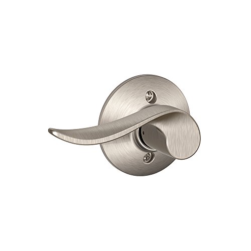SCHLAGE Lock Company Sacramento Left Handed Lever Non-Turning Lock, Satin Nickel (F170 SAC 619 LH)