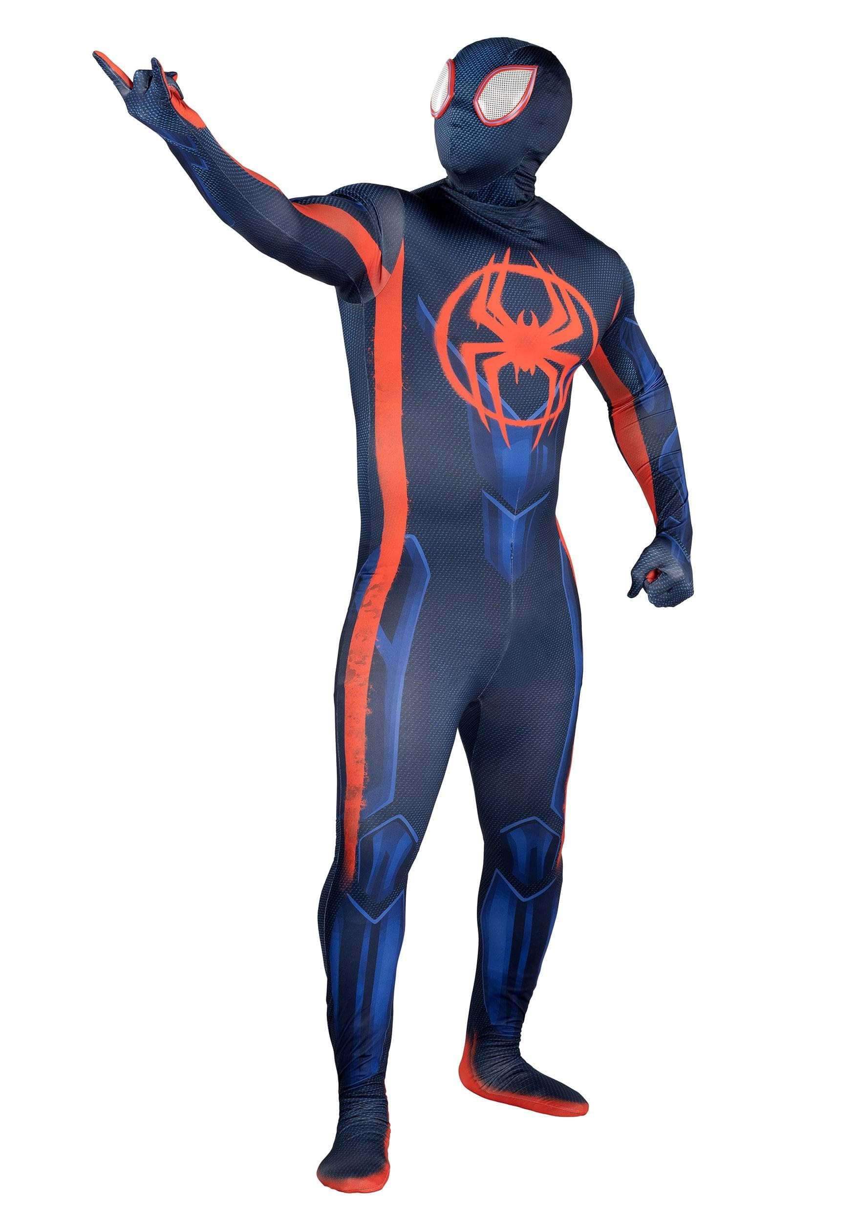 Jazwares Marvel Spider-Verse 2 Adult Miles Morales Zentai Suit Costume X-Large Black