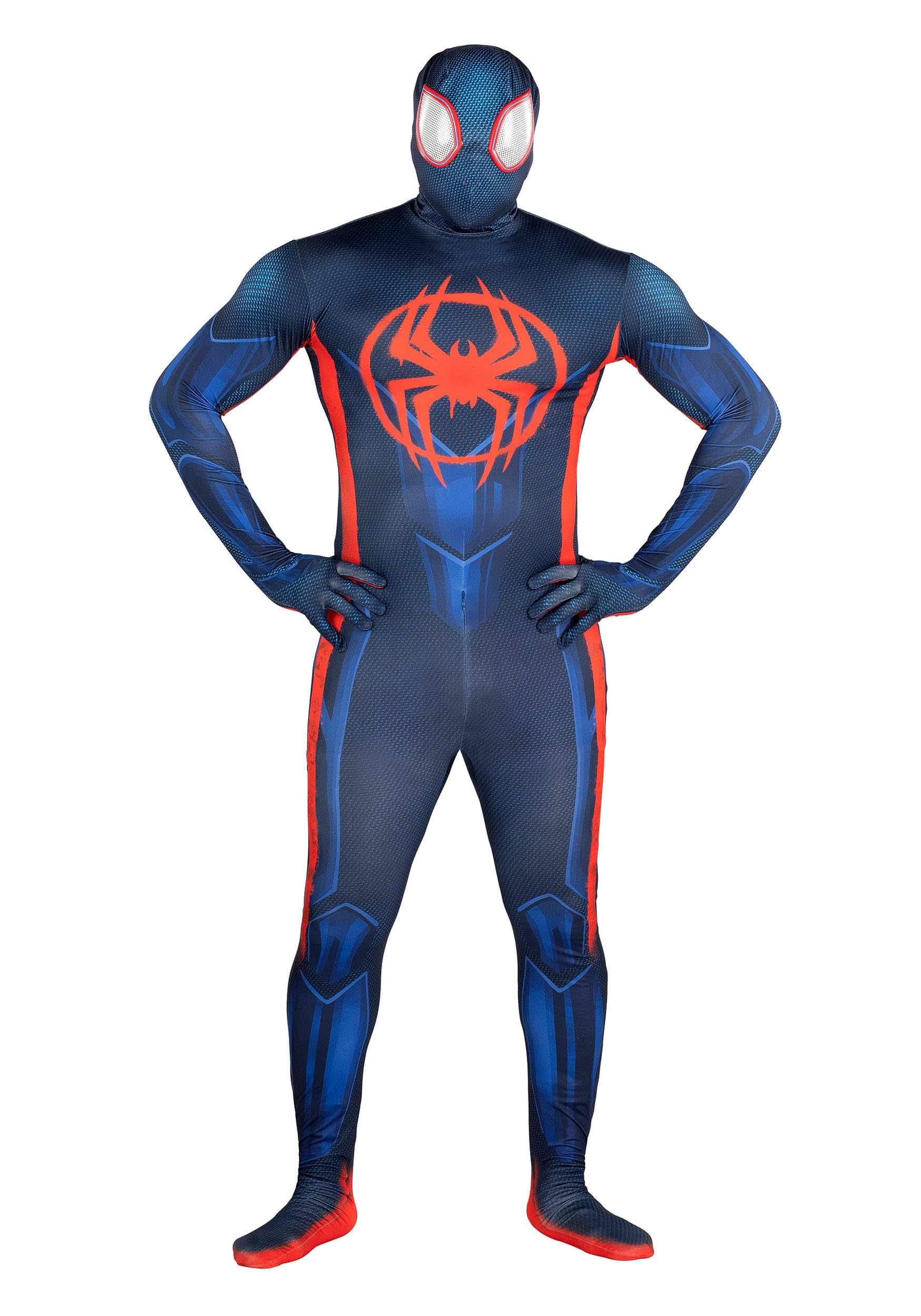 Jazwares Marvel Spider-Verse 2 Adult Miles Morales Zentai Suit Costume X-Large Black
