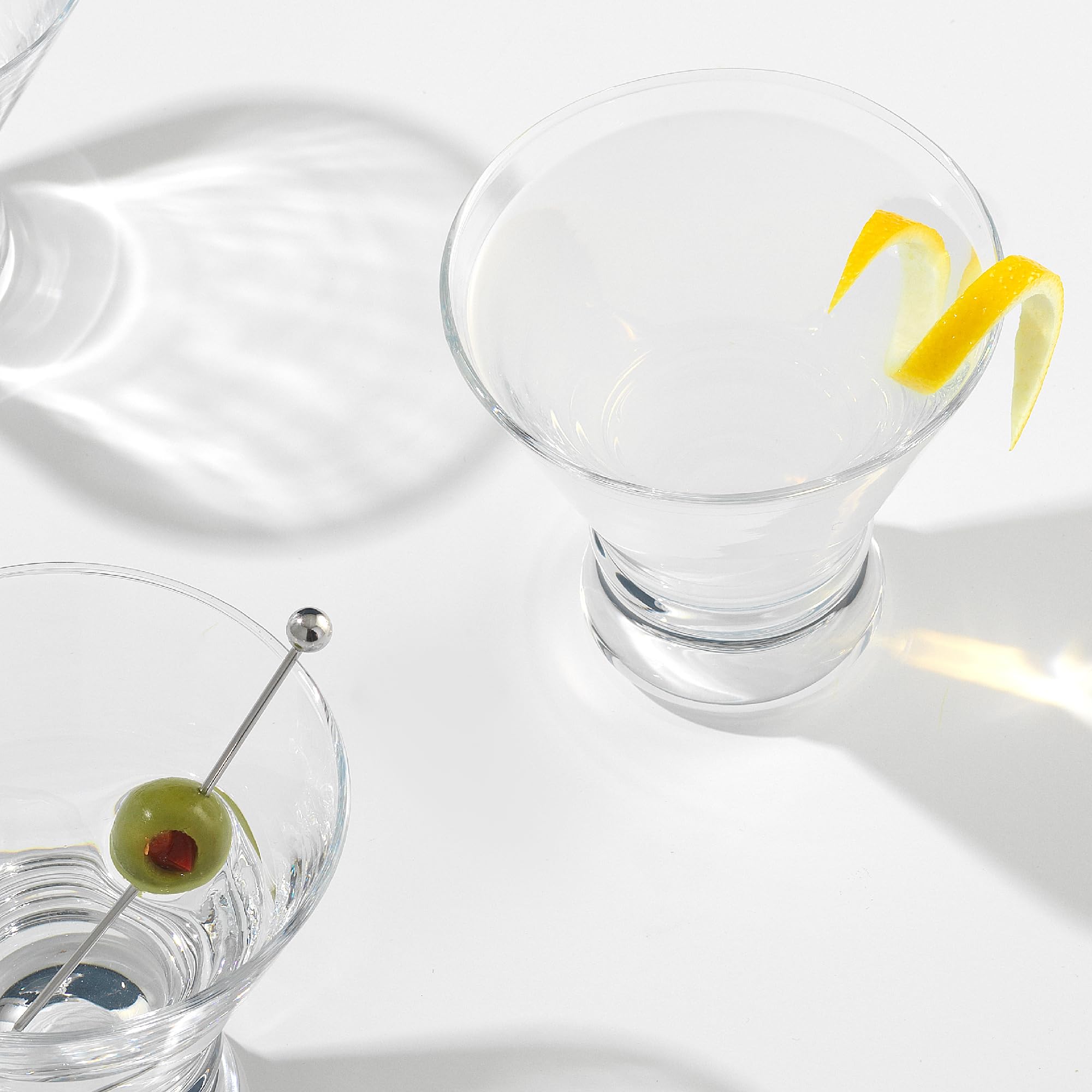 JoyJolt 4-Piece Afina Cocktail Glasses Set, Martini Glasses- 8-Ounces