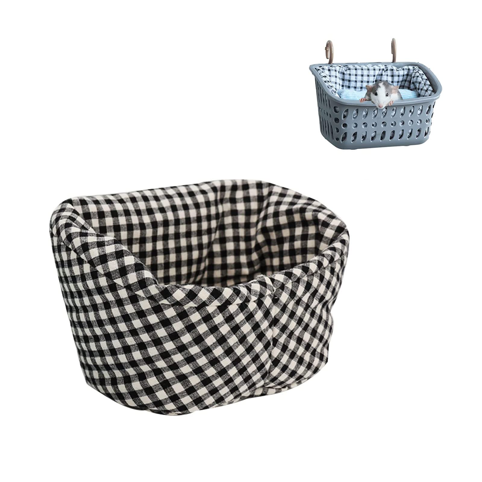 JWShang Bed Mat for Rat Hammock Hanging Basket Warm Bed, Replaceable Removable Nest Mat for Small Animal Hammocks for Hamster, Sugar Glider, Rat (Only for Small Size Rat Hammock) (Small)