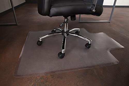 OFM Office Chair Mat for Hardwood Floor - Easy Glide Computer Desk Chair Floor Mat - Plastic Rolling Mat for Hard Floors for Work, Home, Gaming with Extended Lip (36β x 48β)