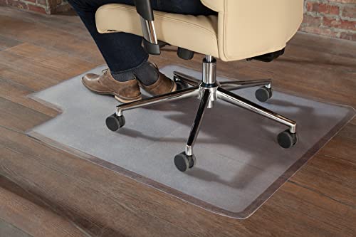OFM Office Chair Mat for Hardwood Floor - Easy Glide Computer Desk Chair Floor Mat - Plastic Rolling Mat for Hard Floors for Work, Home, Gaming with Extended Lip (36β x 48β)
