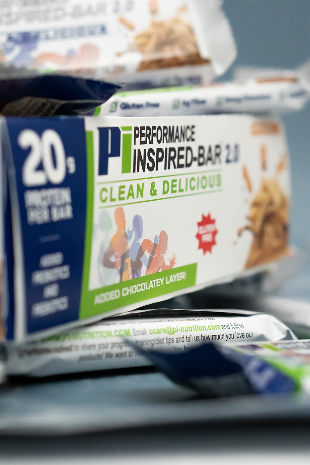 Performance Inspired Nutrition Protein Bar 2.0 – 20G Protein, 6G Fiber, 4G MCTs, 1 Billion CFU Probiotics – Gluten-Free – Peanut Butter Flavor – 12 Count