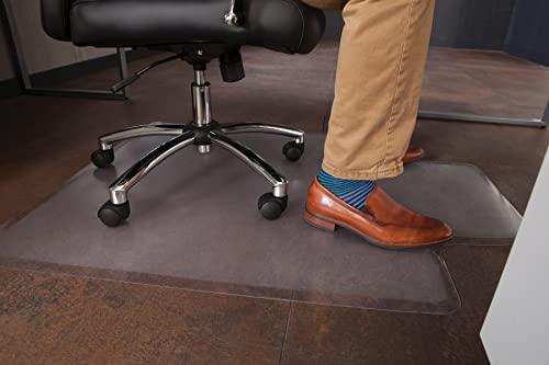 OFM Office Chair Mat for Hardwood Floor - Easy Glide Computer Desk Chair Floor Mat - Plastic Rolling Mat for Hard Floors for Work, Home, Gaming with Extended Lip (36β x 48β)
