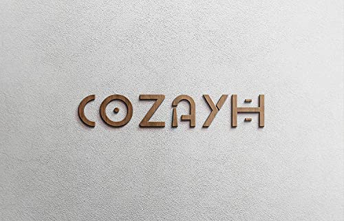 COZAYH 2-Piece Modern Farmhouse Living Room Coffee Table Set, Nesting Table Round Natural Finish with Handcrafted Wood Ring Motif