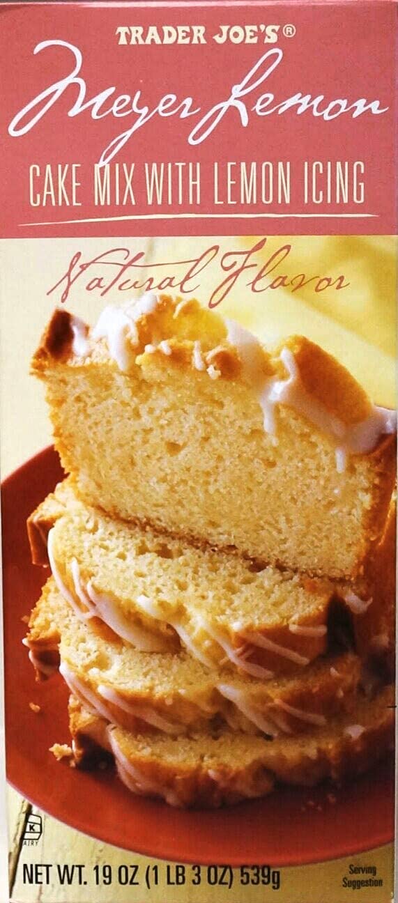 Trader Joe’s Meyer Lemon Cake Mix with Lemon Icing NET WT.19 OZ - 2-PACK