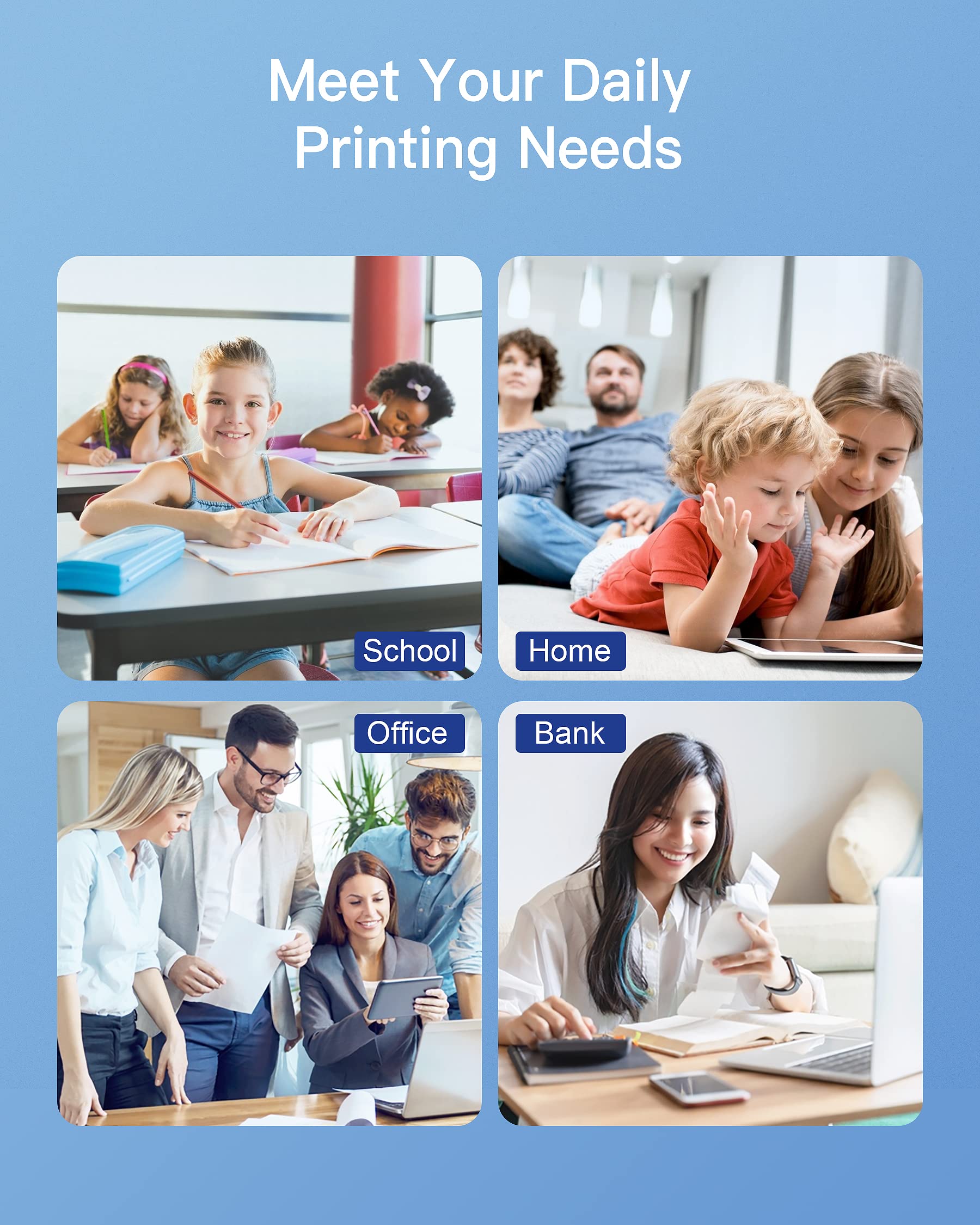 GPC Image Compatible Ink Cartridge Replacement for HP 564XL 564 XL Compatible with DeskJet 3520 3522 Officejet 4620 Photosmart 5520 6510 7520 7525 Printer Tray (4 Black)