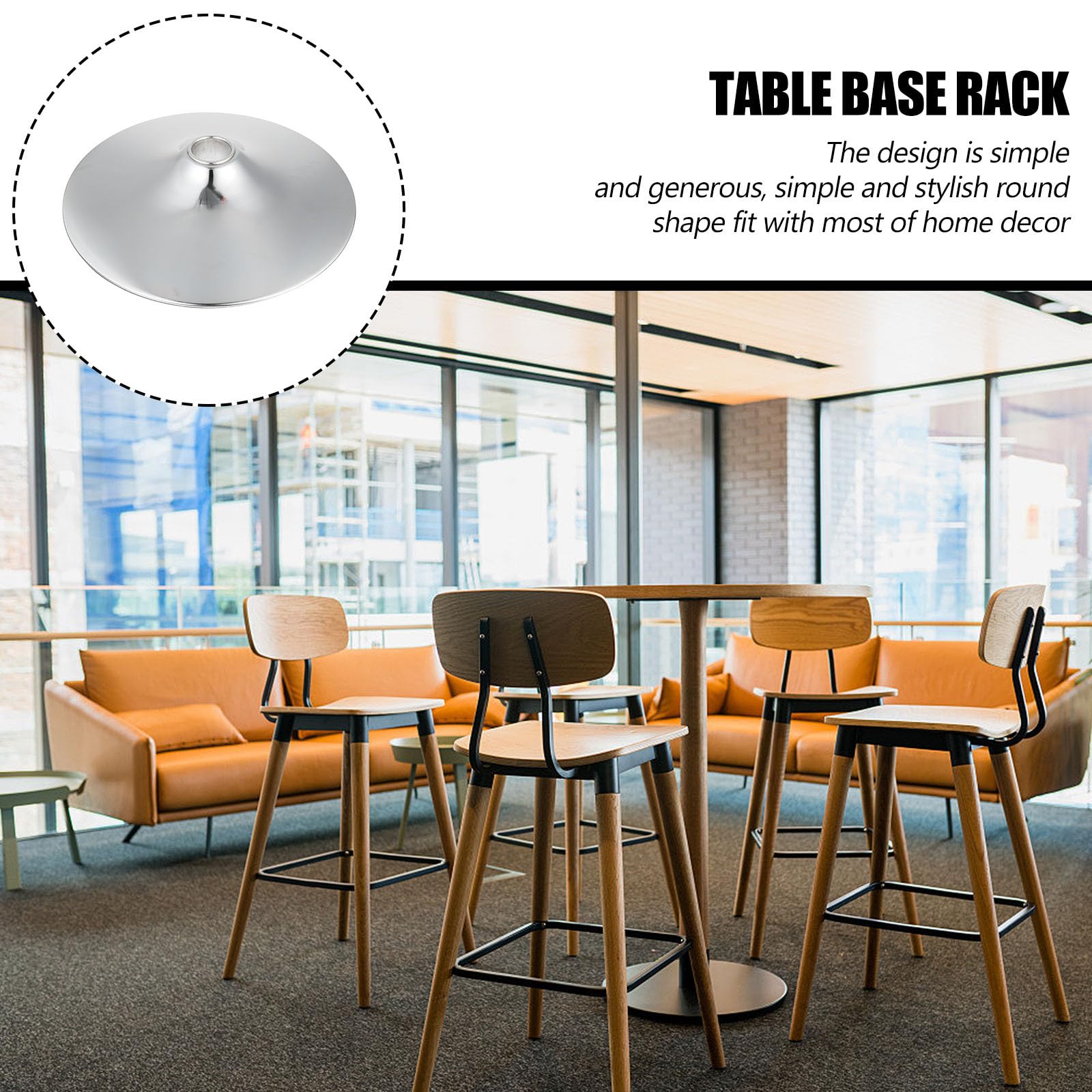 Veemoon Round Chair Base,Bar Stool Base Mount Swivel Plate Replacement Chair Round Base for Stools Kitchen Dining