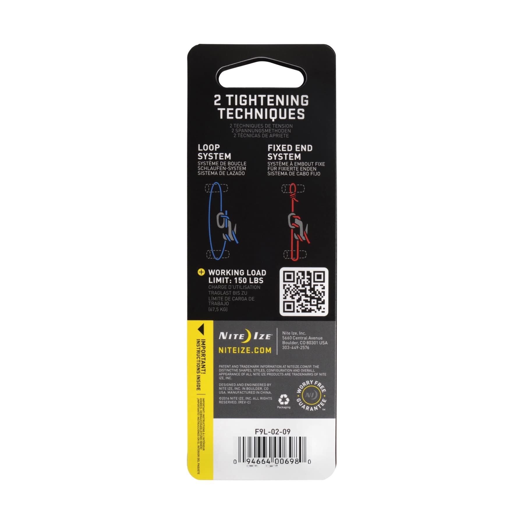 Nite Ize Figure 9 Rope Tightener, Large - Aluminum (3-Pack)