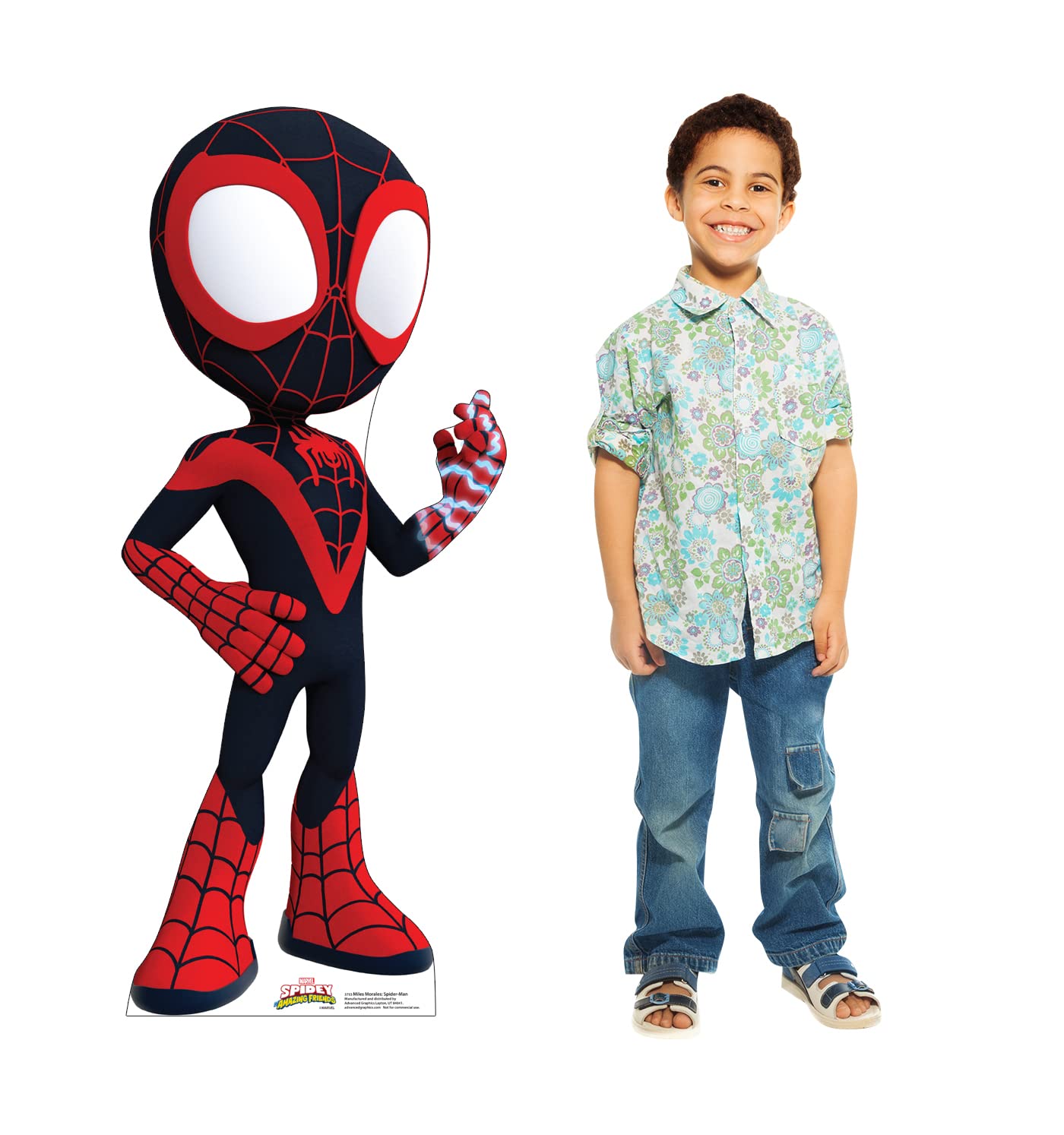 Cardboard People Miles Morales Spider-Man Life Size Cardboard Cutout Standup - Marvel's Spidey and His Amazing Friends (TV Series)