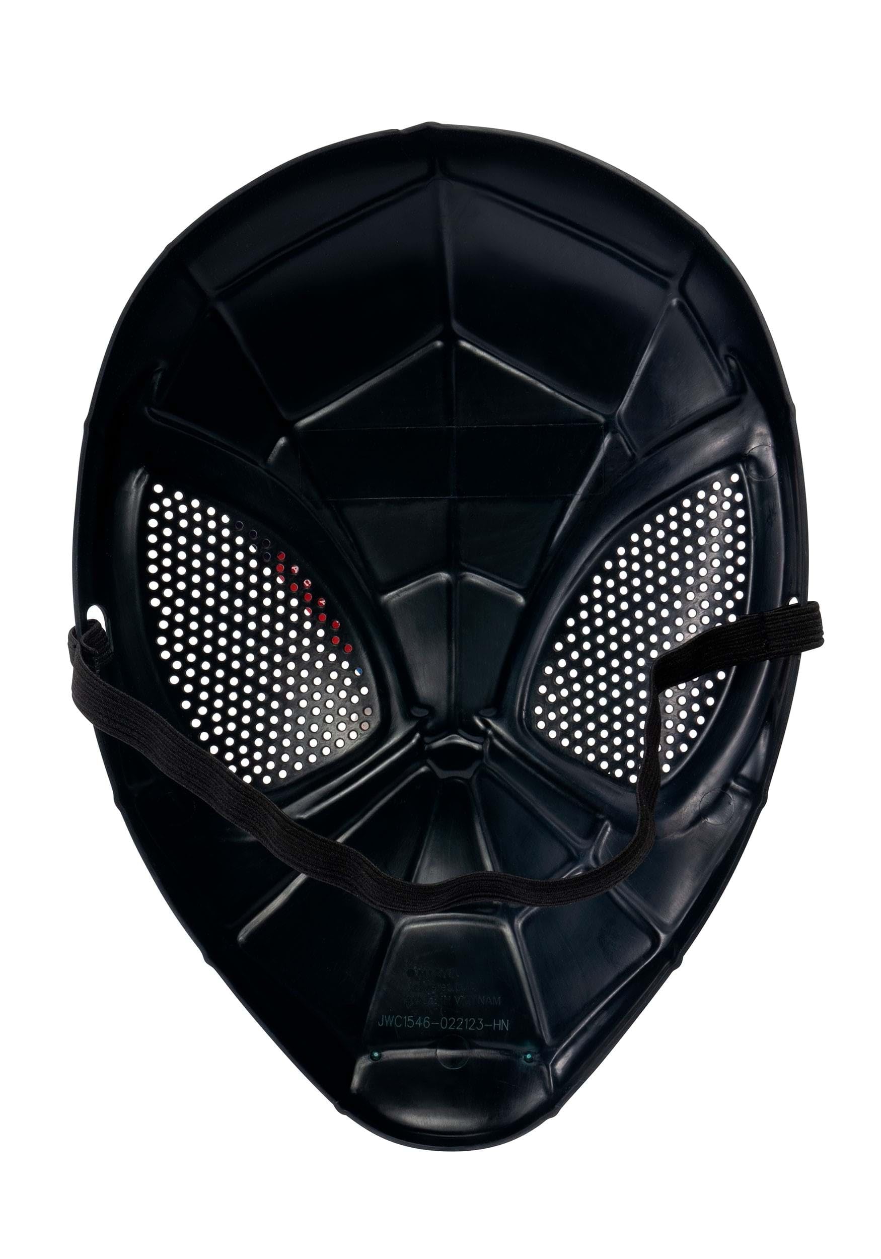 Jazwares Marvel Youth Miles Morales Mask - 3D Plastic Mask with Elastic Strap Standard Black