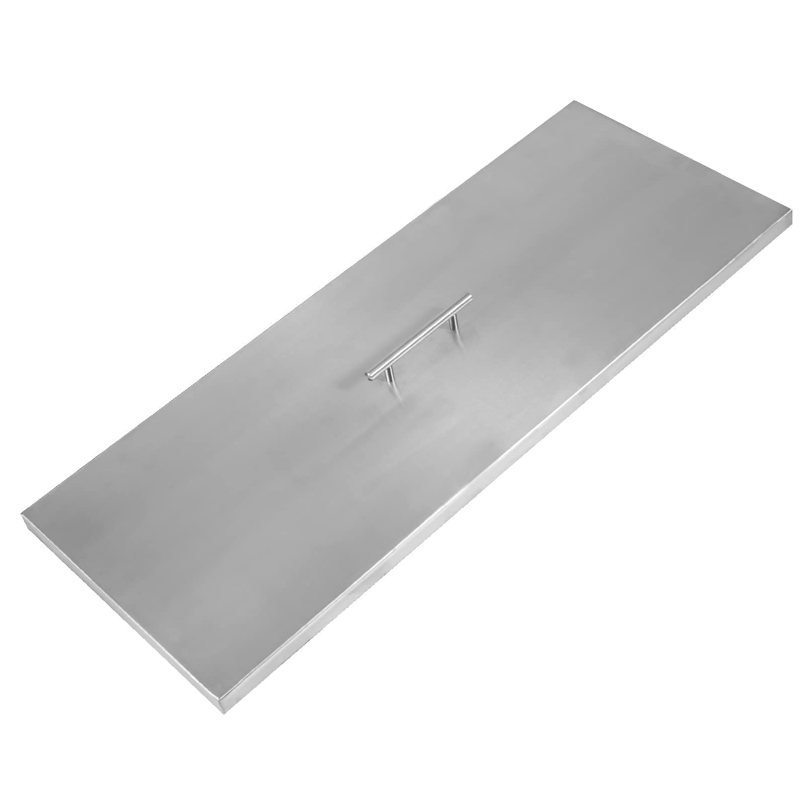 Marada Square Metal Fire Pit Cover Lid 33" x 13" x 1" Fire Pit Cover Rectangular Heat Resistant Stainless Steel Lid 1.5 mm Thick for Burner Pan