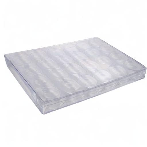 The Beadsmith Personality Case - Clear Storage Organizer Box, 9.5 x 6.4 inches - Includes 24 Small Containers with lids – 1.5 x 0.8 inches, Bead Holder