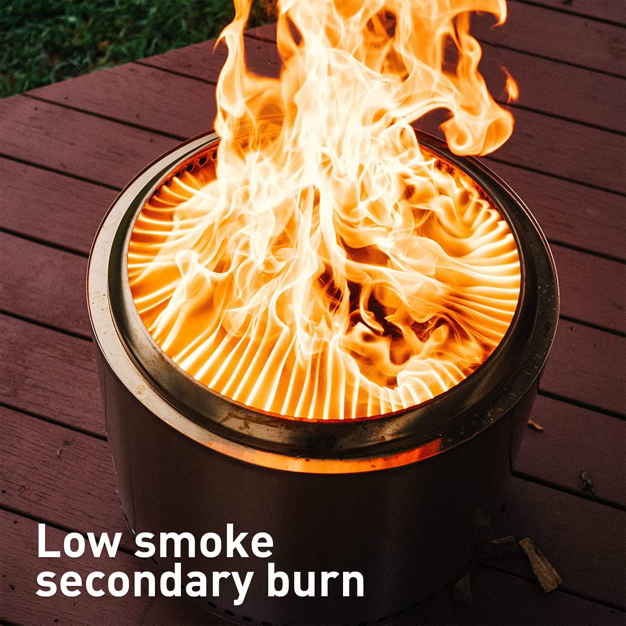 Solo Stove Bonfire Big Yard Bundle 2.0 | Incl. Bonfire Smokeless Fire Pit with Stand, Shield, Shelter, Portable for Wood Burning, Removable Ash Pan, Stainless Steel, H: 16.75in x Dia: 19.5in, 28.25lbs