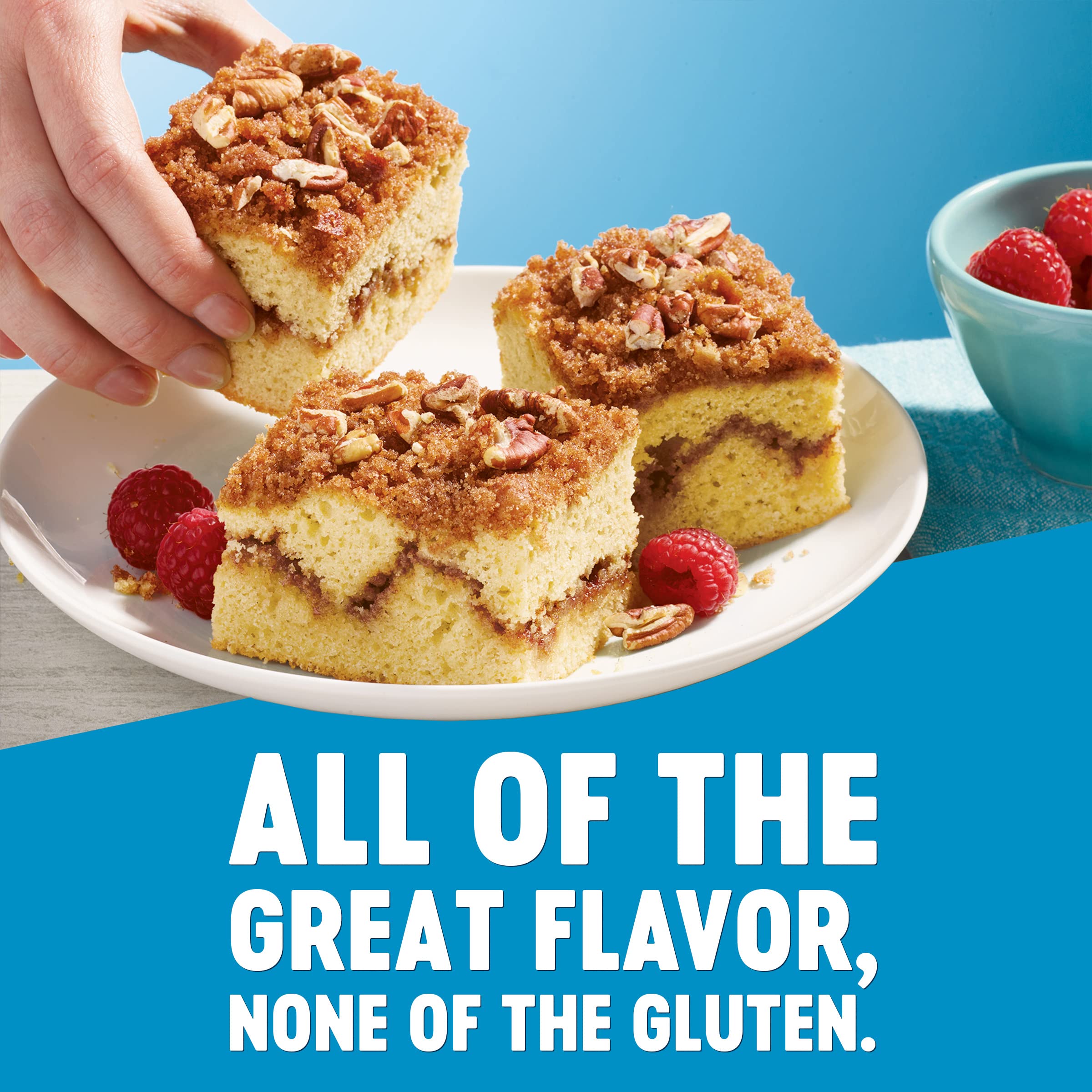 Krusteaz Gluten Free Baking Mix, Cinnamon Swirl Crumb Cake & Muffin Mix, Gluten Free with No Artificial Flavors, Colors or Preservatives, 20 Ounce (Pack of 2)