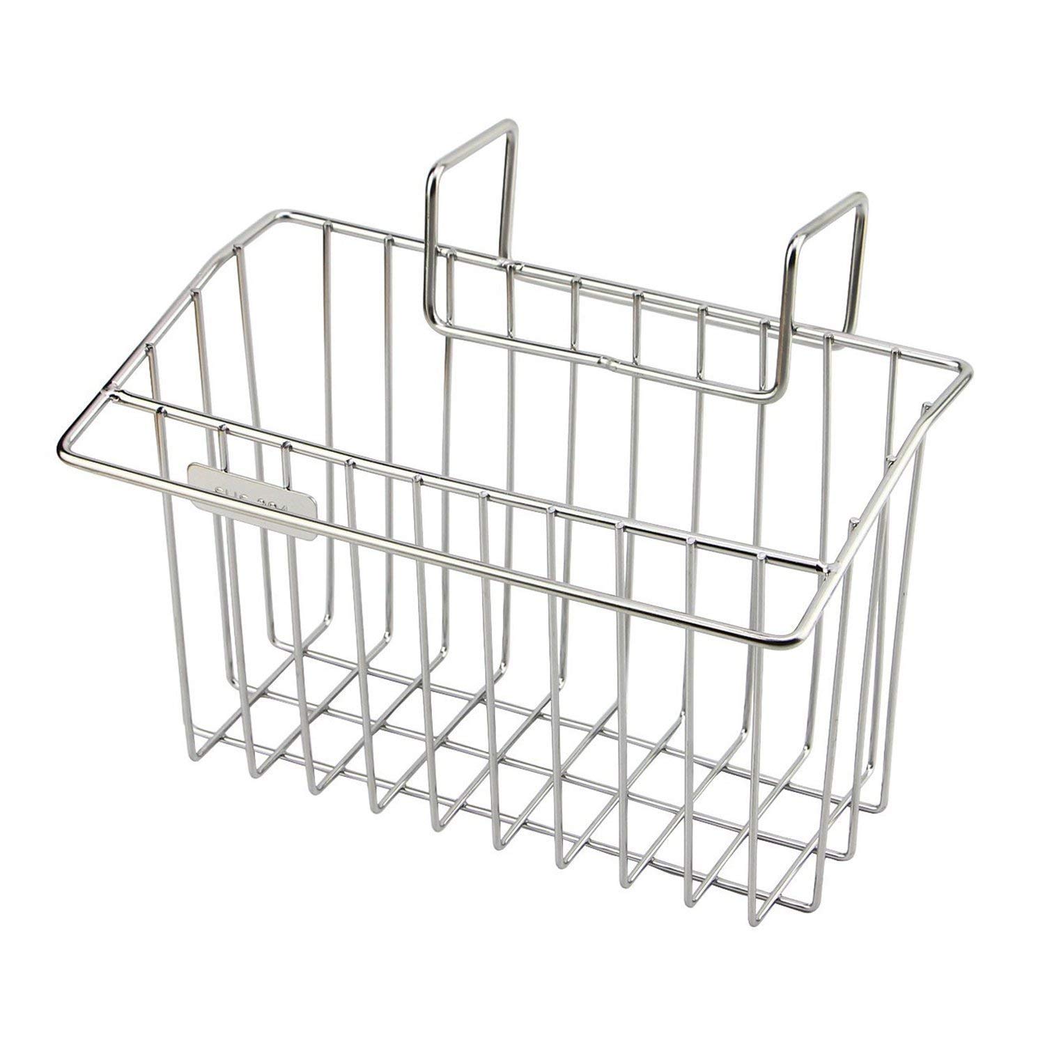 Sink Caddy Sponge Holder, Kitchen Sink Organizer Stainless Steel Sponge Caddy Holder, Dishwashing Liquid Drainer Sponge and Soap Holder for Kitchen Sink