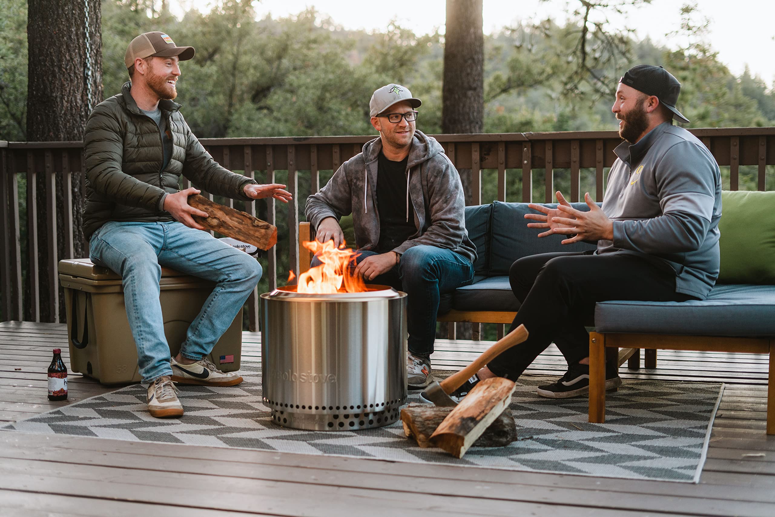 Solo Stove Bonfire Big Yard Bundle 2.0 | Incl. Bonfire Smokeless Fire Pit with Stand, Shield, Shelter, Portable for Wood Burning, Removable Ash Pan, Stainless Steel, H: 16.75in x Dia: 19.5in, 28.25lbs