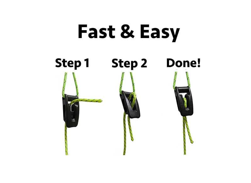 LiteOutdoors Guyline & Tensioner Kit - 1.8mm Diameter - 60 or 100 feet - Ultralight Reflective Tent Cord, Lightweight Non-Slip Cord Adjusters, for Camping, Hiking, Backpacking Paracord Rope (100 FT)
