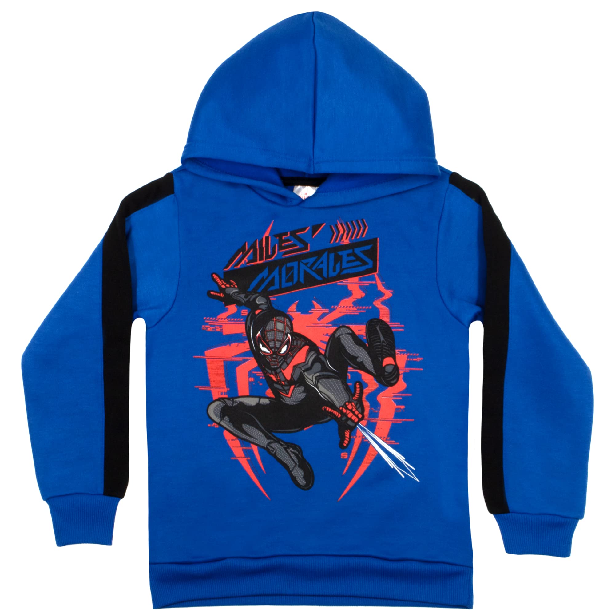 Marvel Avengers and Spider-Man Boys 2-Piece Fleece Sets, Fleece Hoodie and Pants Bundle Set for Boys (Miles Morales, 5/6)
