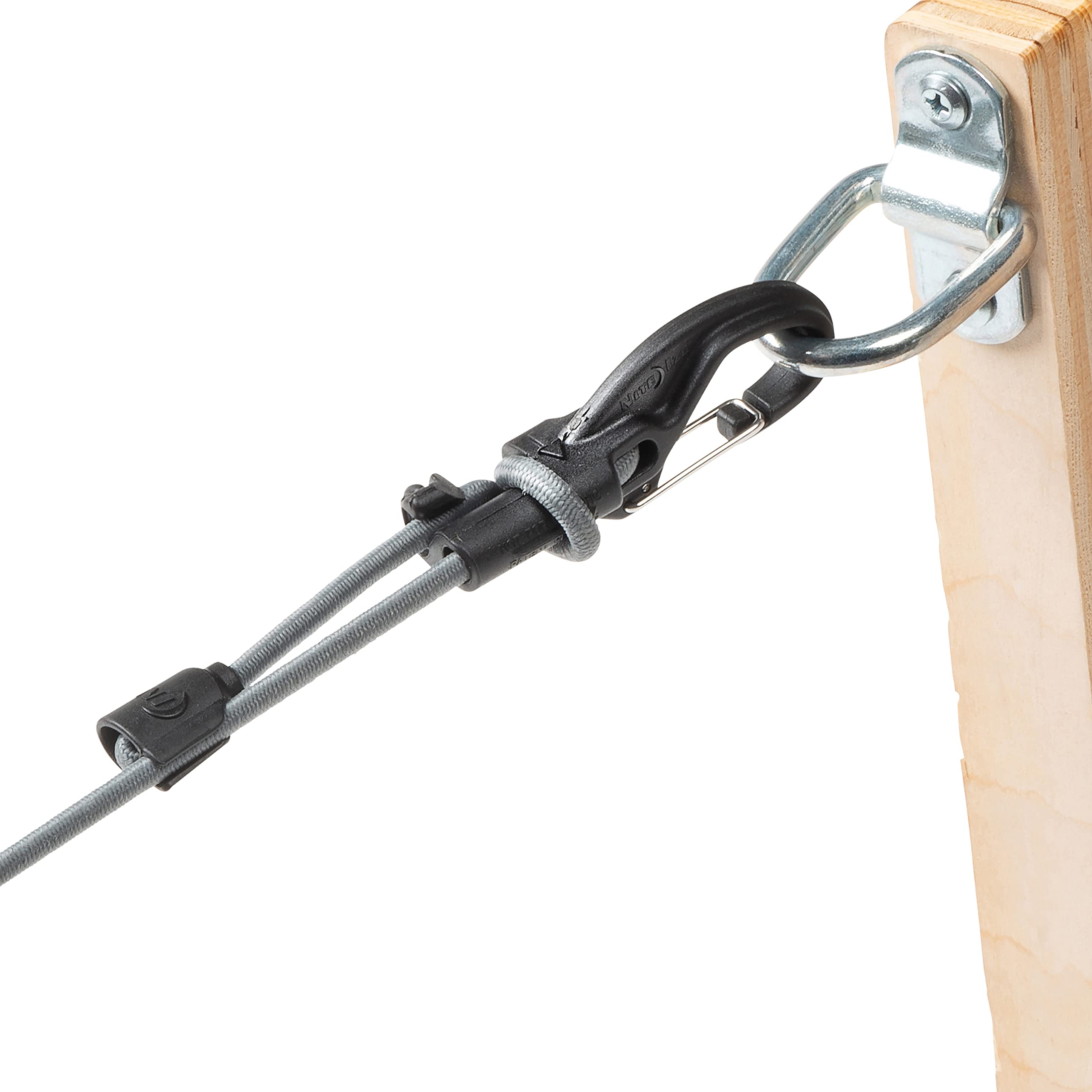 Nite IZE KnotBone Adjustable Bungee - Cord with Carabiner Clip Ends & Adjustable Length - 5mm Cord - Length of 6" to 28" - Size 5
