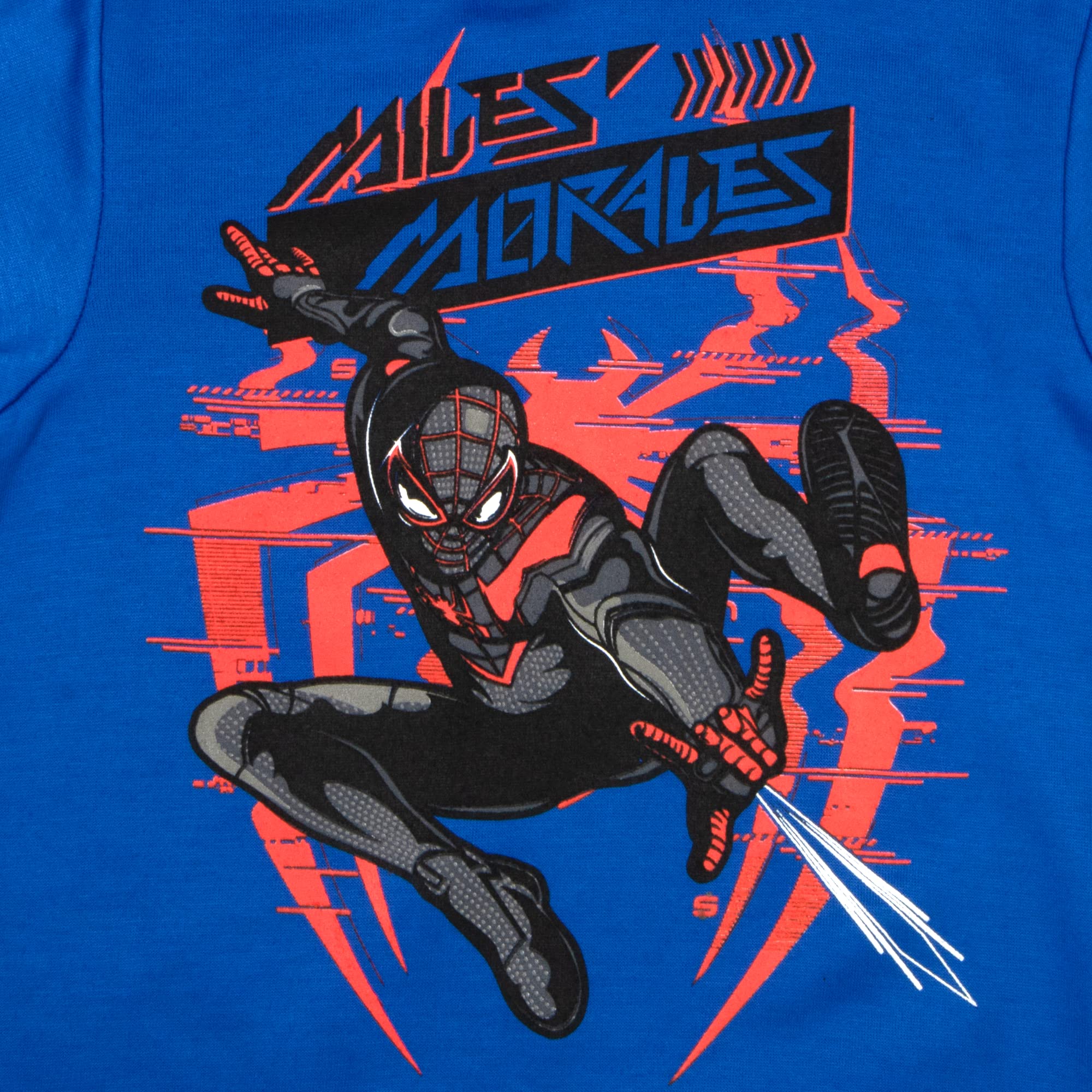 Marvel Avengers and Spider-Man Boys 2-Piece Fleece Sets, Fleece Hoodie and Pants Bundle Set for Boys (Miles Morales, 5/6)