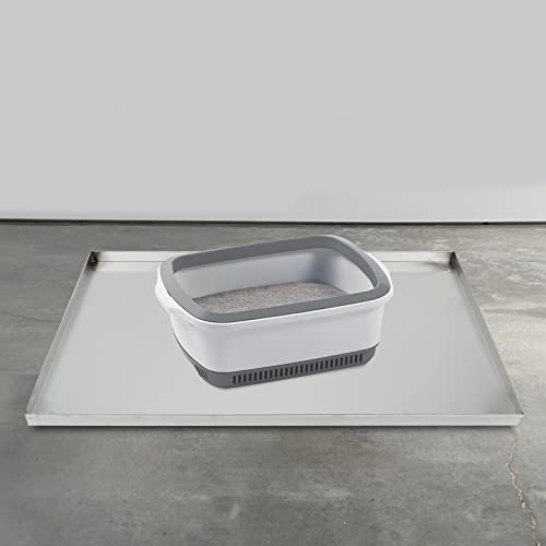 Confote 23.6"x17.6" Stainless Steel Replacement Tray for Dog Crate, Chew-Proof and Crack-Proof