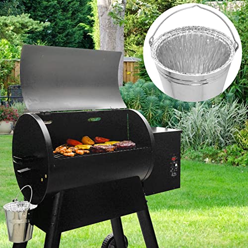 PACETAP Grease Bucket Liner, Drip Tray Liner Compatible with Pit Boss Grills 67292 Foil, for Oklahoma Joe's 9518545P06, for Z Grill Bucket, for Recteq Large Bucket (25pack-Large)