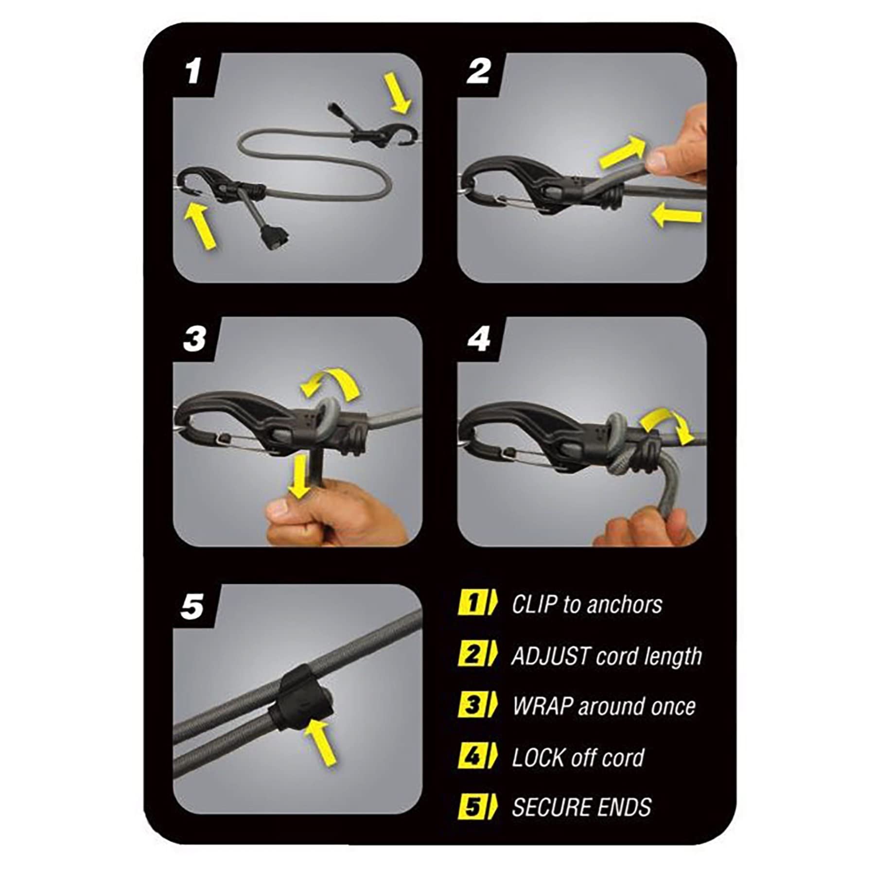 Nite Ize Kbb5-03-01 Size 5 Knotbone Adjustable Bungee
