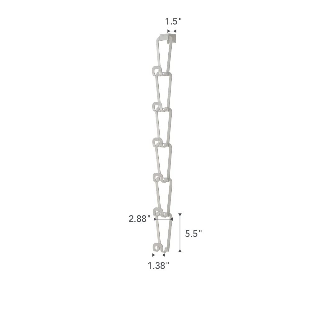 YAMAZAKI home 6510 Chain Link Bag Holder-Closet Storage Hanging Organizer Rack, One Size, White