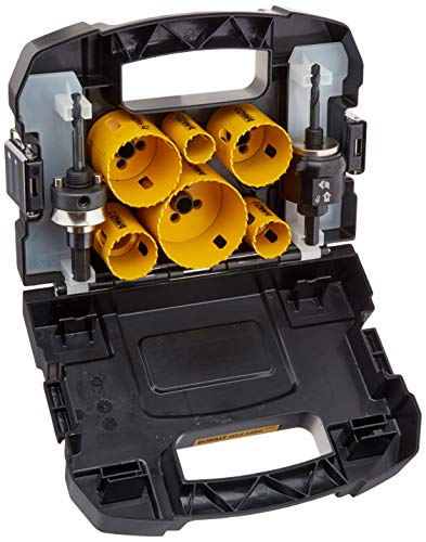 DEWALT Hole Saw Kit, Standard Electrician's Set, Bi-Metal (D180002) , Yellow