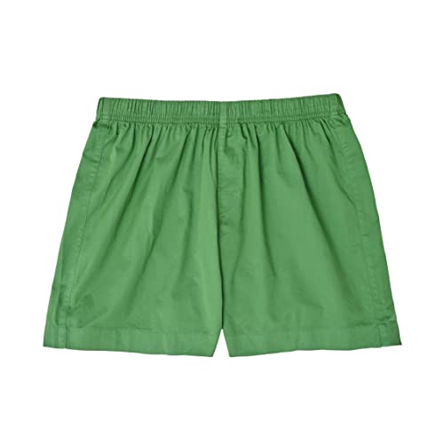 ODDO BODY 100% Organic Pima Cotton Underwear Woven Boxer (Juniper, S)
