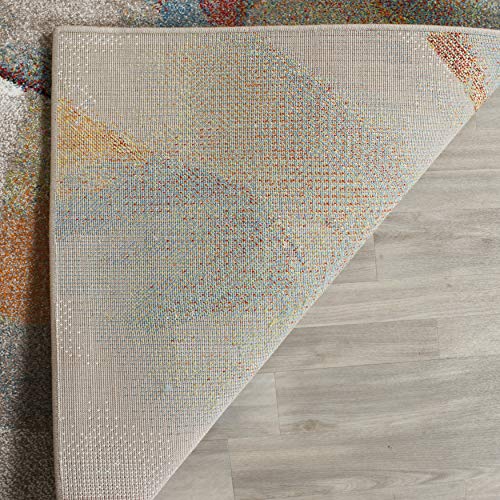 SAFAVIEH Porcello Collection 2'7" x 5' Grey/Multi PRL6937B Modern Abstract Non-Shedding Living Room Bedroom Area Rug
