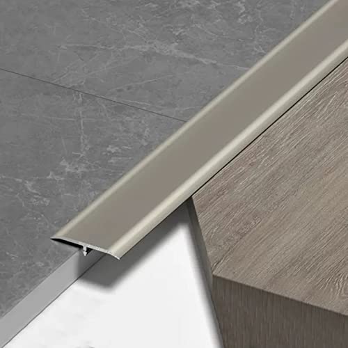 ETULLE Door Transition Strip Silver Grey Black, Cinch Seam Cover Self Adhesive Flat T Molding Bar/Trim for Door Threshold Large Gap, 33mm Metal Doorway Reducer Tile Divider (Color : Deep Coffee,