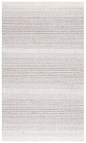 Safavieh Marbella Collection 8' x 10' Ivory/Dark Brown MRB208T Handmade Contemporary Fringe Wool Area Rug