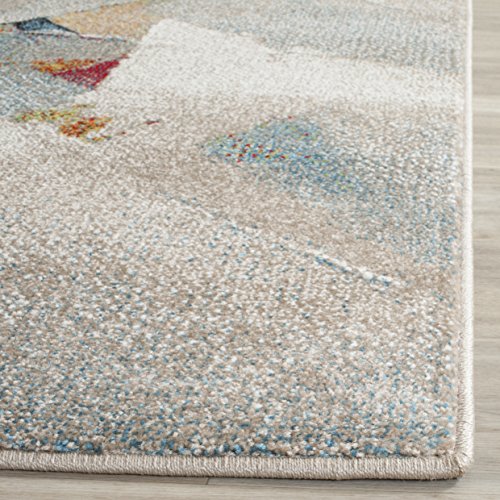 SAFAVIEH Porcello Collection 2'7" x 5' Grey/Multi PRL6937B Modern Abstract Non-Shedding Living Room Bedroom Area Rug