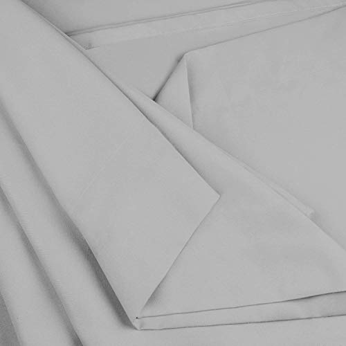 4-Piece BedSheets Set-800 Thread Count-100% Cotton Bedding Set for Cal-King Size Bed-Long Staple Cotton Soft Sateen Weave, Fits Upto 14'' Deep Pockets Fitted Sheet-Light Grey