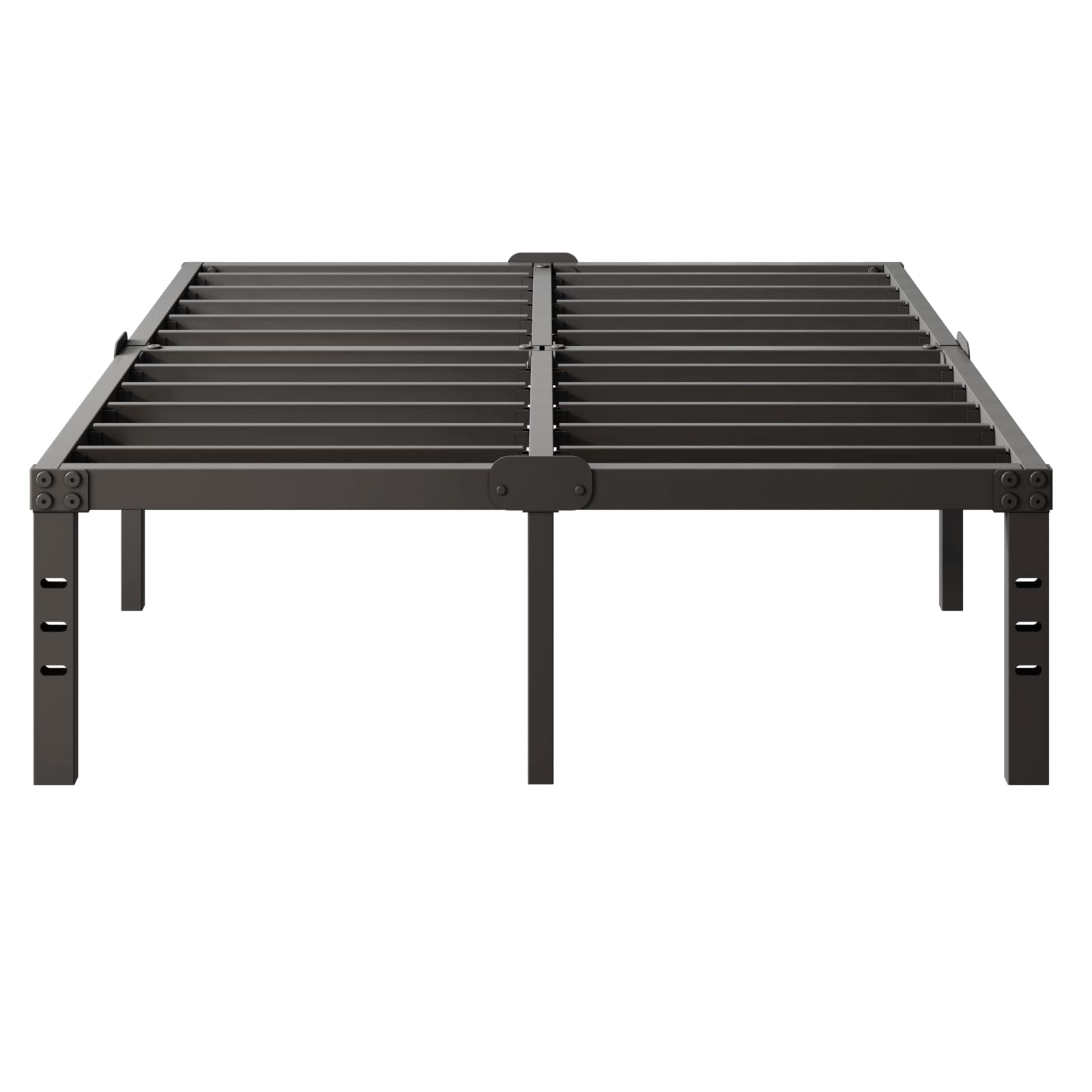 Kydins Cal King Bed Frame with Headboard Holes Storage Heavy Duty Platform Metal Bed Frames Durable Strong Mattress Foundation for 3500 lbs No Noise No Box Spring Needed 14 Inch
