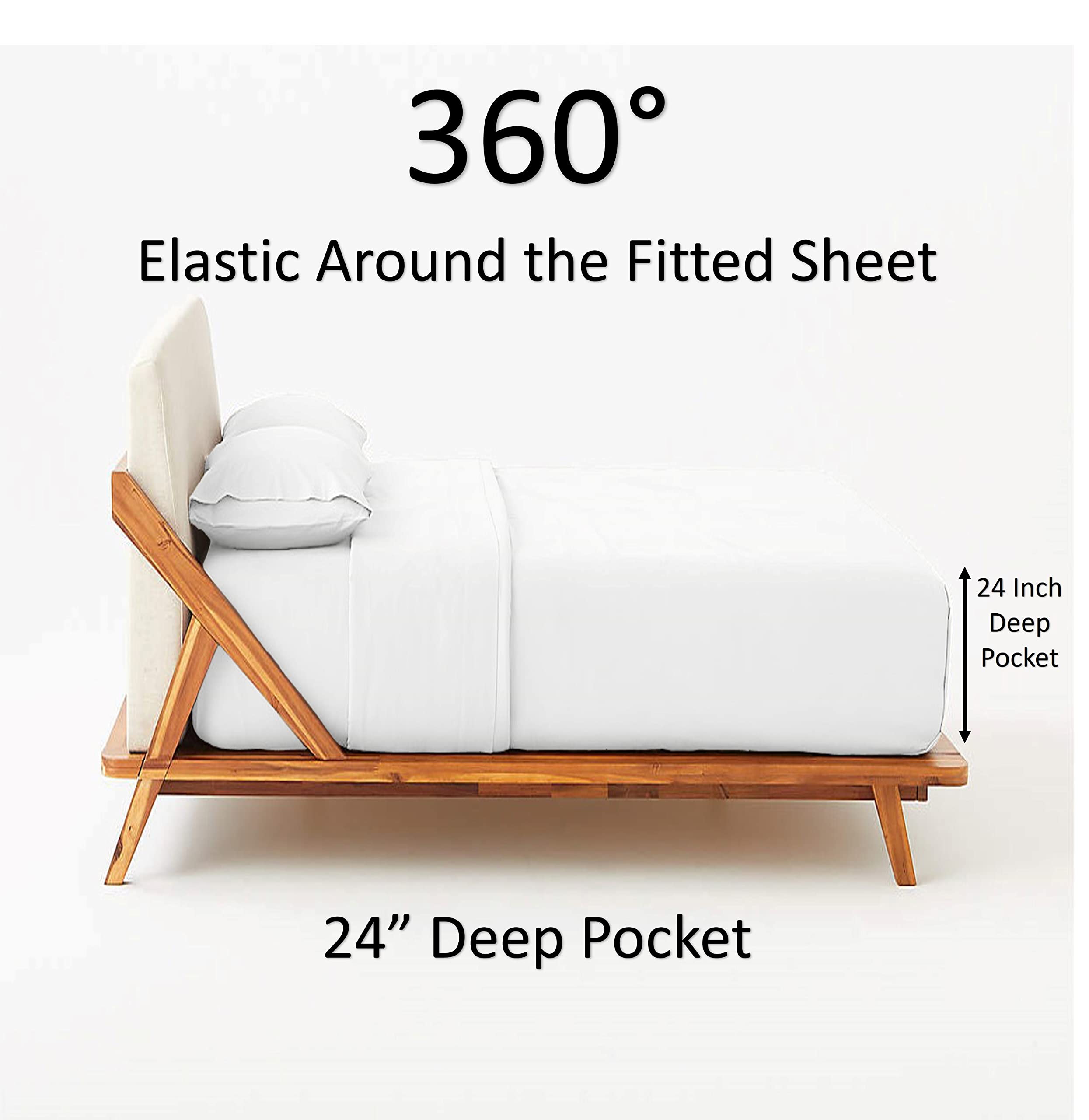 EXTRA 24" DEEP POCKET of the fitted sheet, Real 1000-Thread-Count, 100% Egyptian Cotton |Queen Size, Taupe Color| 4 PC Sheet Set, 1000TC Egypt Long Staple Cotton, Breathable Soft Silky Sateen Weave