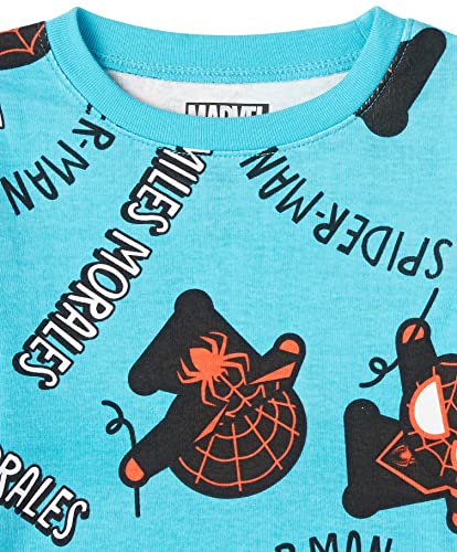 Amazon Essentials Disney | Marvel | Star Wars Boys' Pajama Set (Previously Spotted Zebra), Pack of 2, Marvel Miles Morales, 12