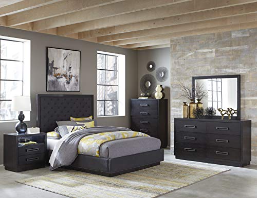 Lexicon Menotti Fabric Upholstered Bed, Cal King, Graphite