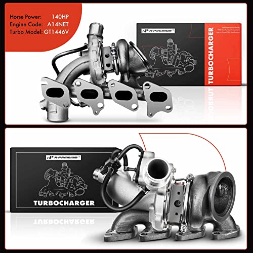 A-Premium Turbo Turbocharger and Complete Installation Kits Compatible with Buick, Chevy Vehicles - 1.4L Turbo - Encore 2013-2021, Cruze 2011-2019, Sonic 2012-2020, Trax 2013-2021 - Replaces 55565353