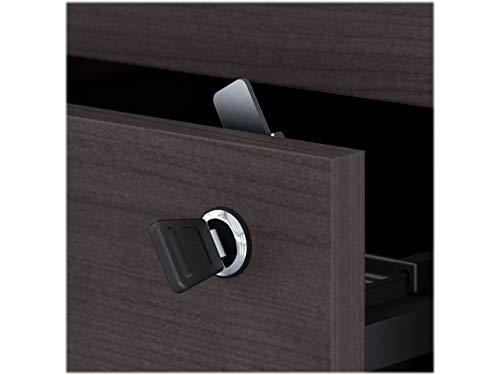 Bush Business Furniture Jamestown L Shaped Desk with Drawers, 60W, Storm Gray